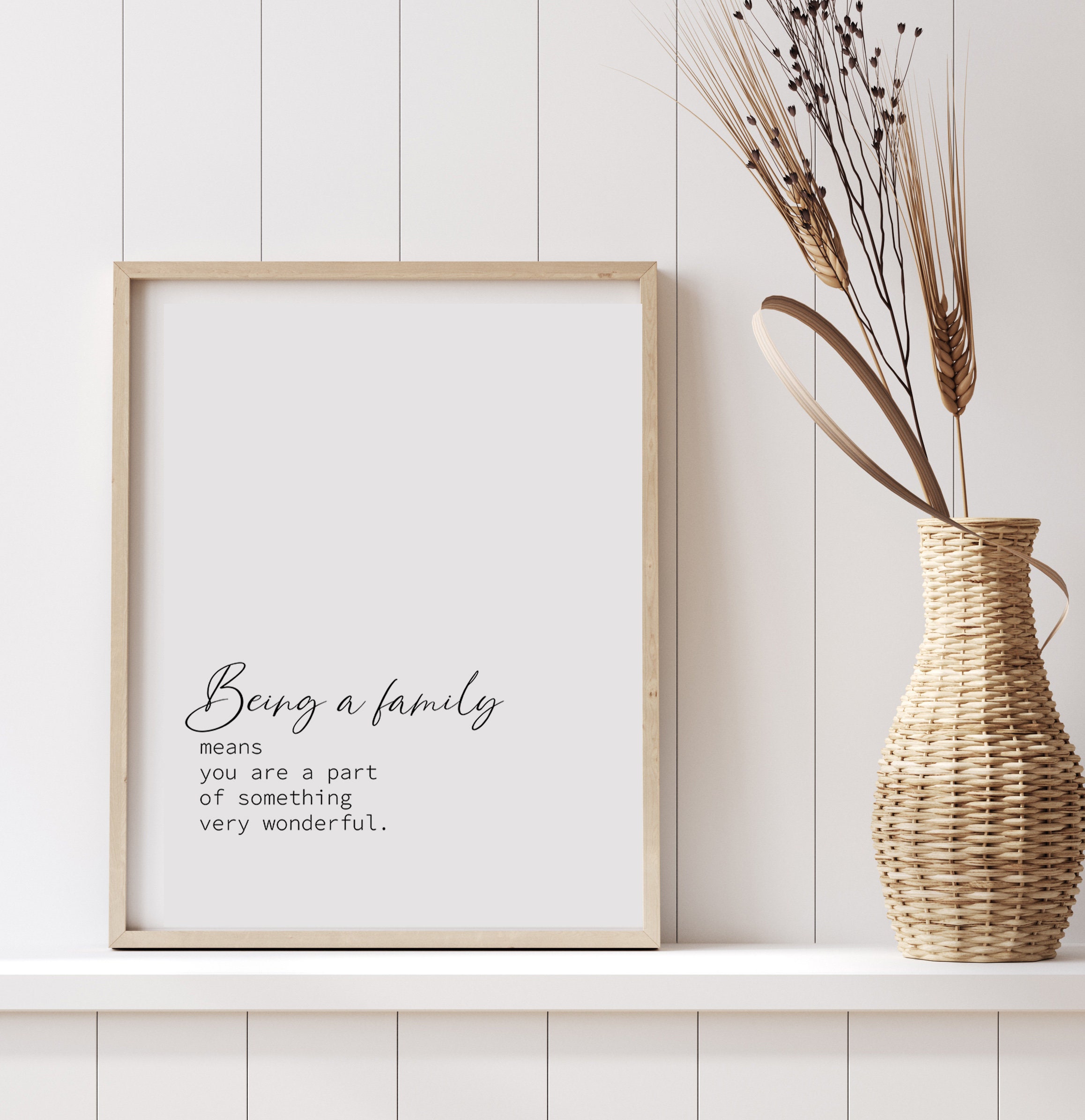 Being a Family Means, Set of 2 Printable Quote, Printable Wall Art ...