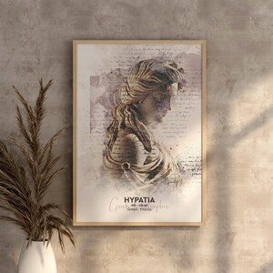 Greek Philosopher Hypatia, Printable Wall Art Greek Philosophy Poster ...