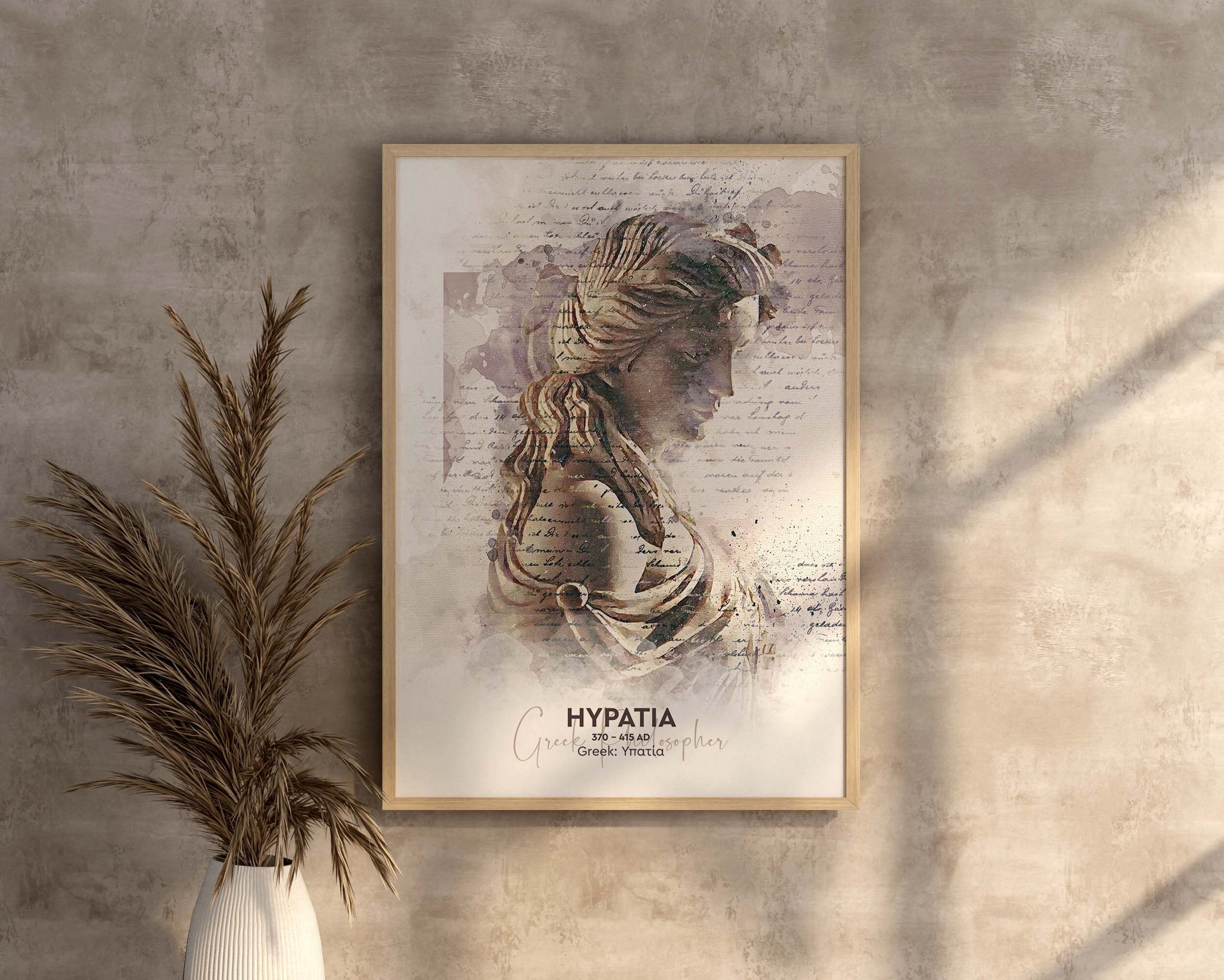 Greek Philosopher Hypatia Printable Wall Art Greek Philosophy | Etsy