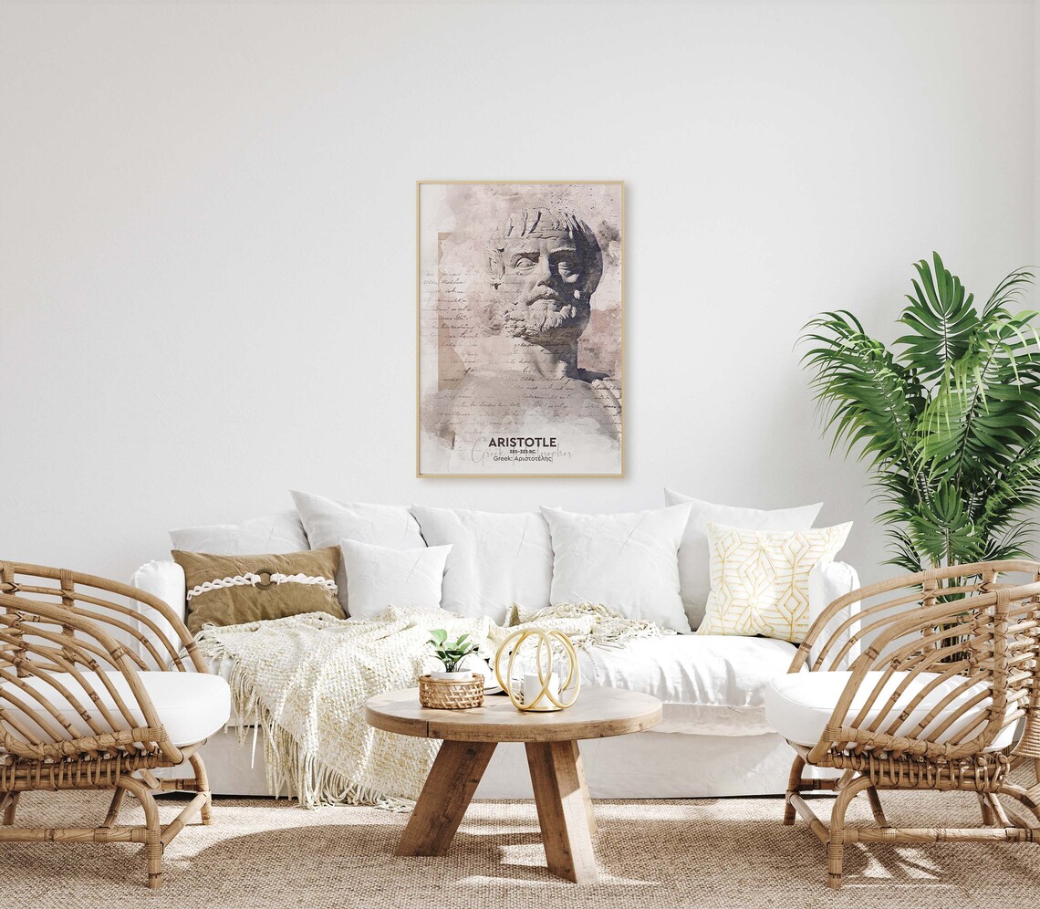 Greek Philosopher Aristotle, Printable Wall Art, Greek Philosophy ...