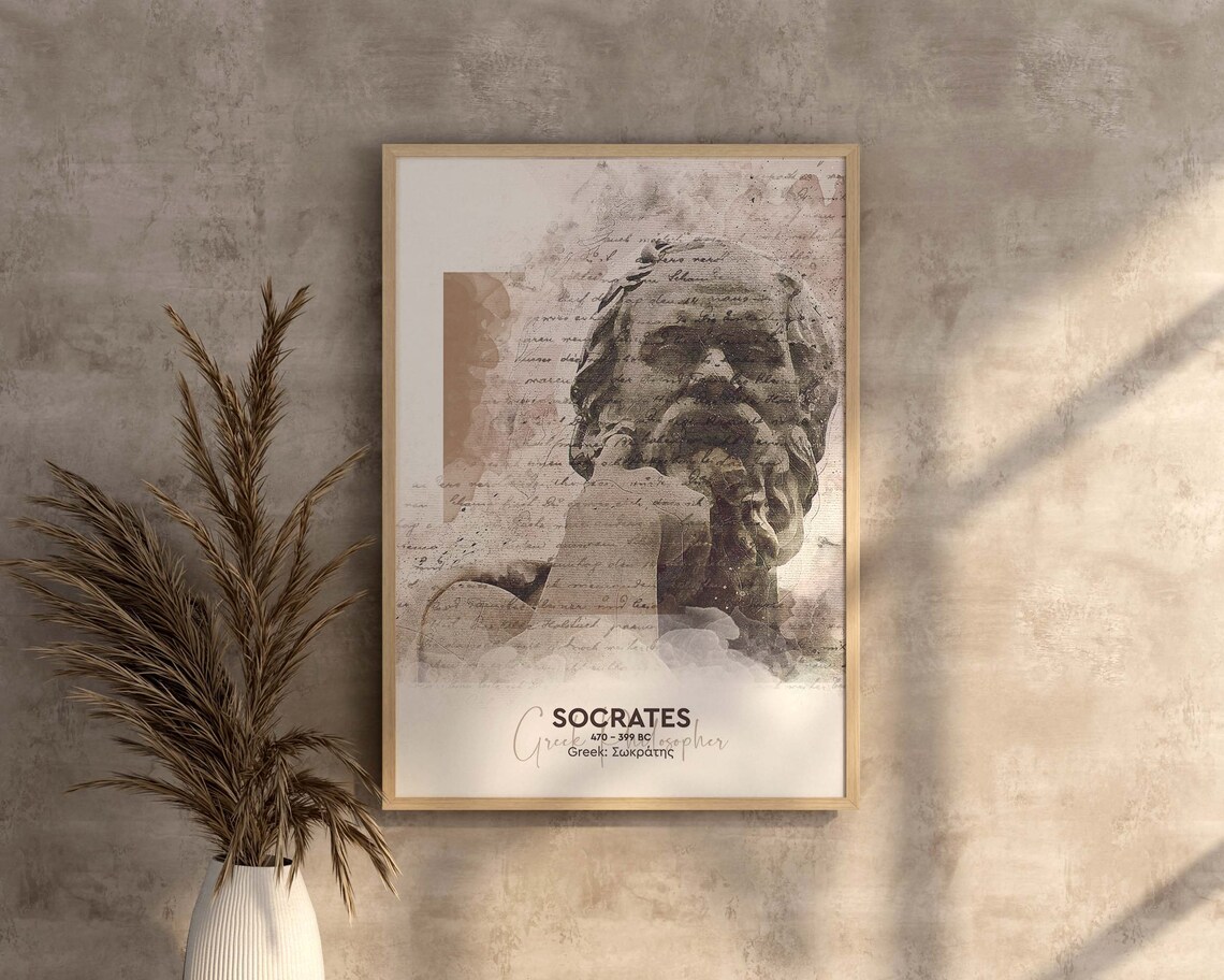 Greek Philosopher Socrates Printable Wall Art Greek | Etsy