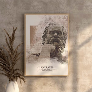 Greek Philosopher Socrates, Printable Wall Art, Greek Philosophy Poster ...