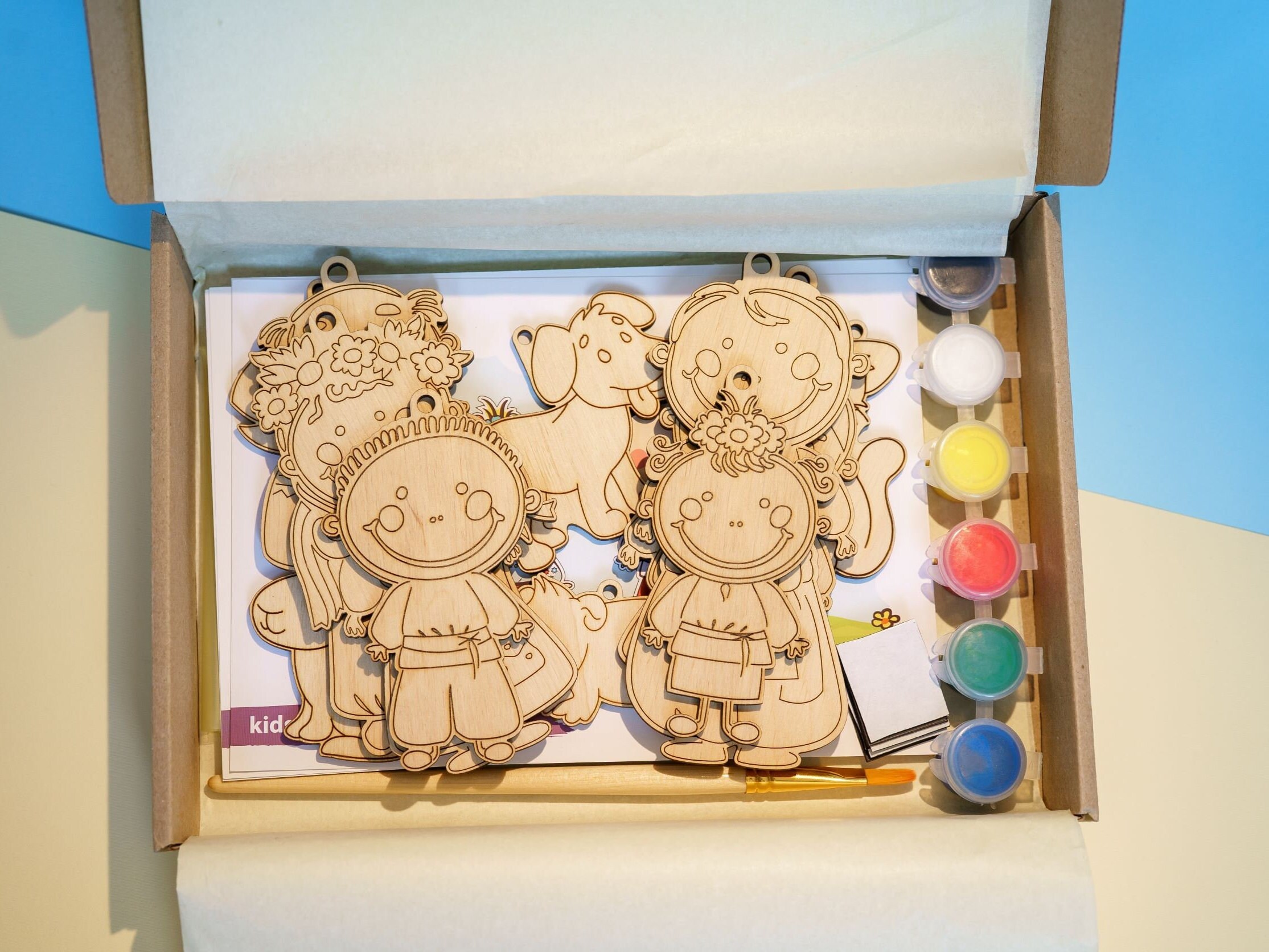 Wooden Coloring, Kids Painting Kit, Ukranian Style, Gift for Children ...
