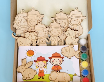 Wooden Toys for Kids Kids Painting Kit Wood Coloring for - Etsy