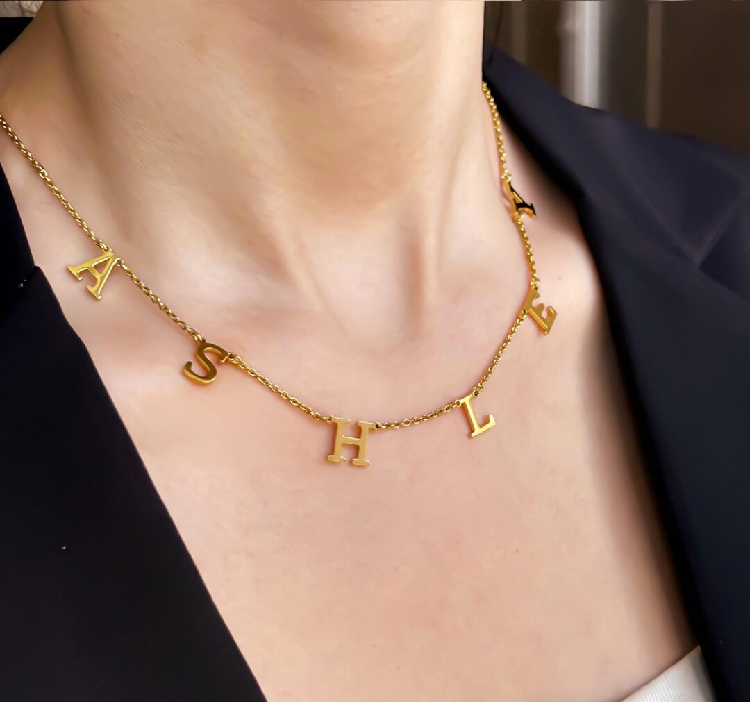 Custom Initial Necklace, Personalized Necklace, Minimalist Necklace ...