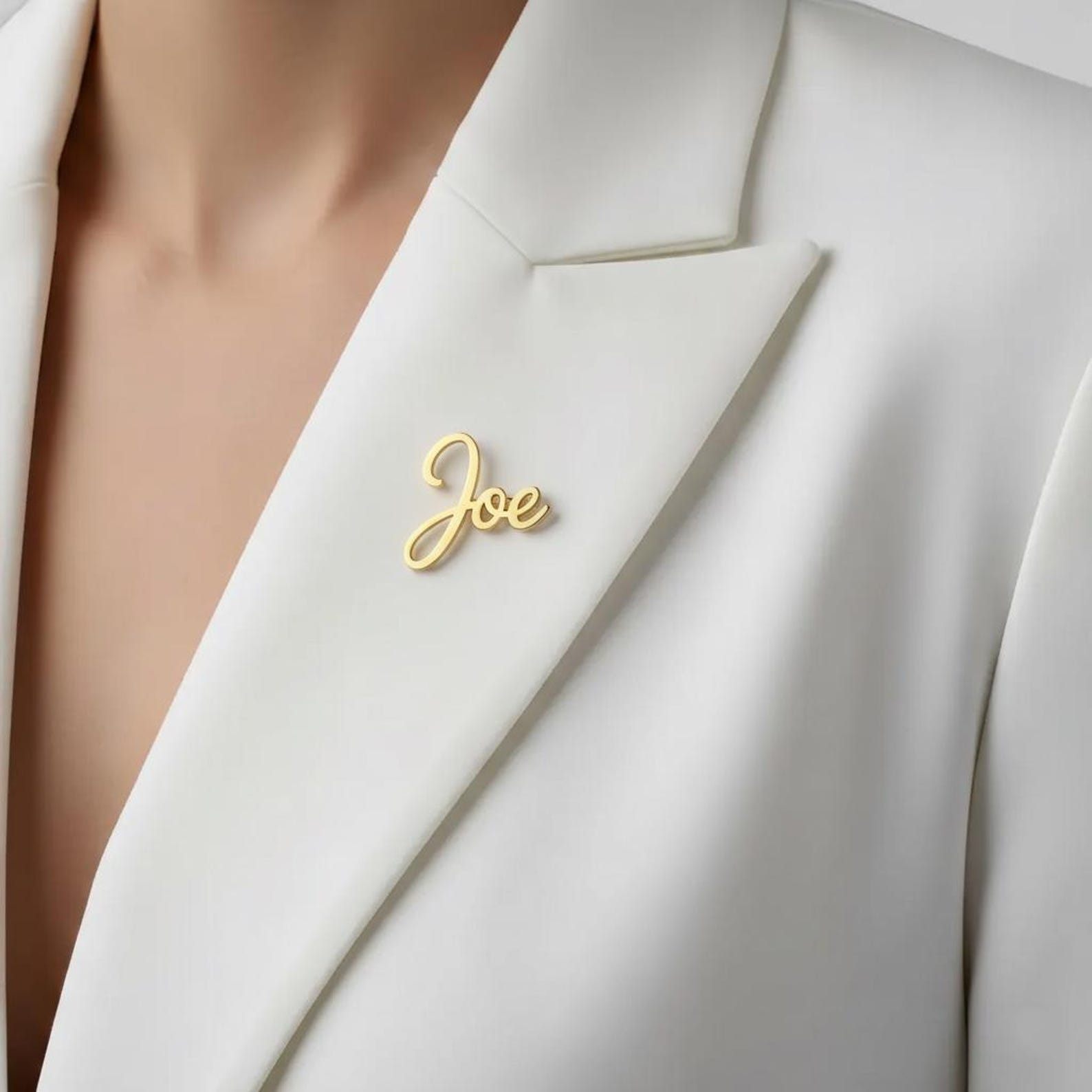 Personalized Brooch, Custom Name Tags, Initials Brooch, Monogram Dress ...