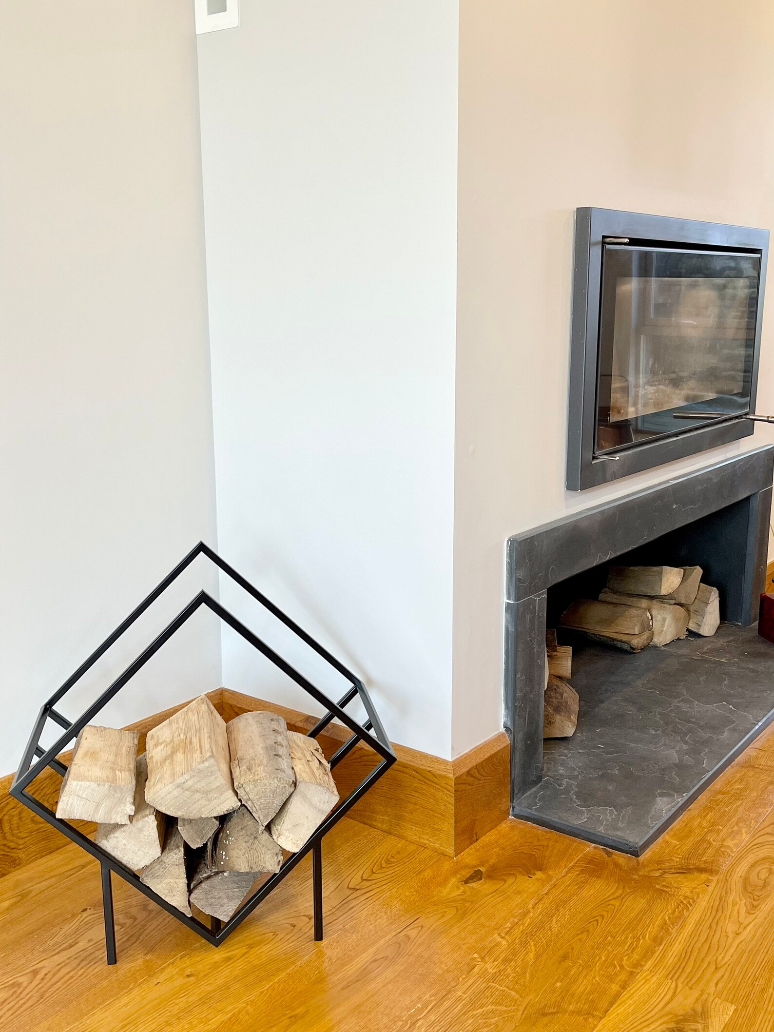 Modern Metal Log Store Holder Basket | Etsy