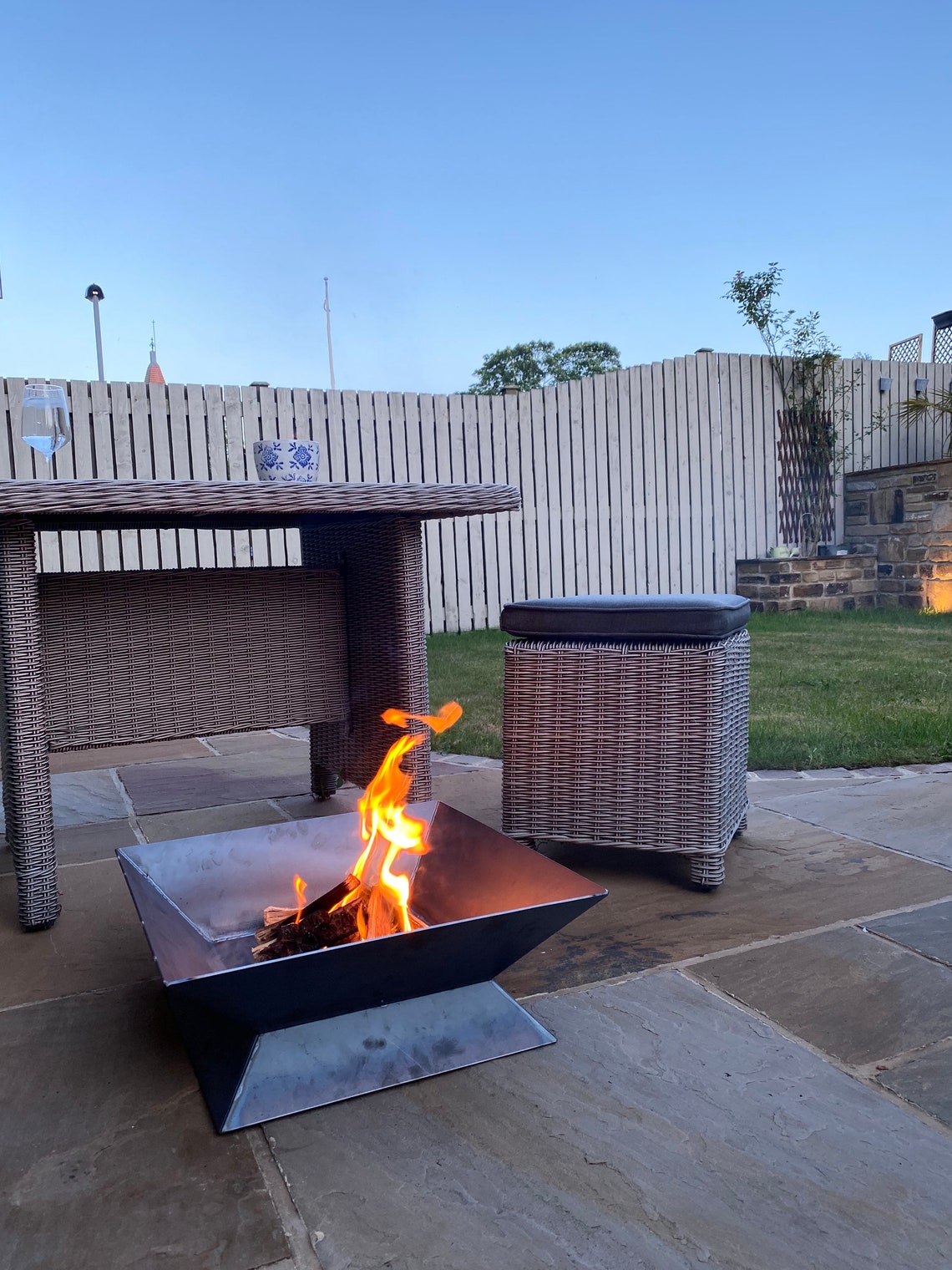 Mini Pyramid Fire Pit Handmade Fire Bowl Outdoor Patio - Etsy