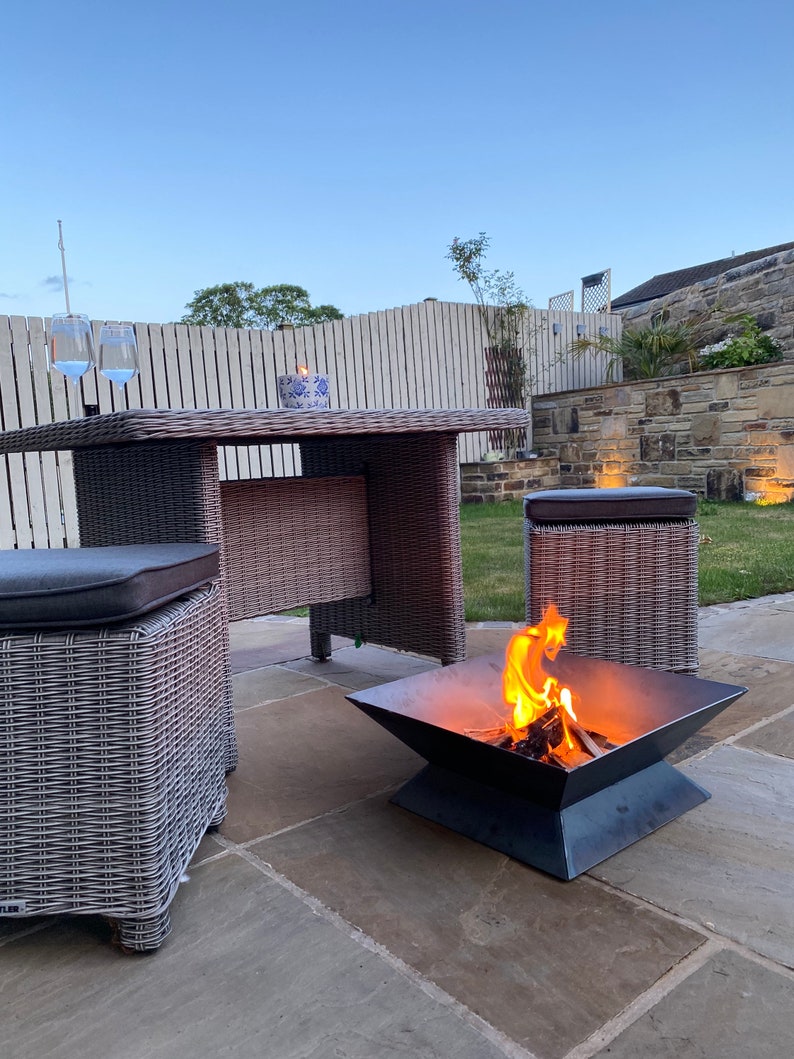 Mini Pyramid Fire Pit Handmade Fire Bowl Outdoor Patio - Etsy