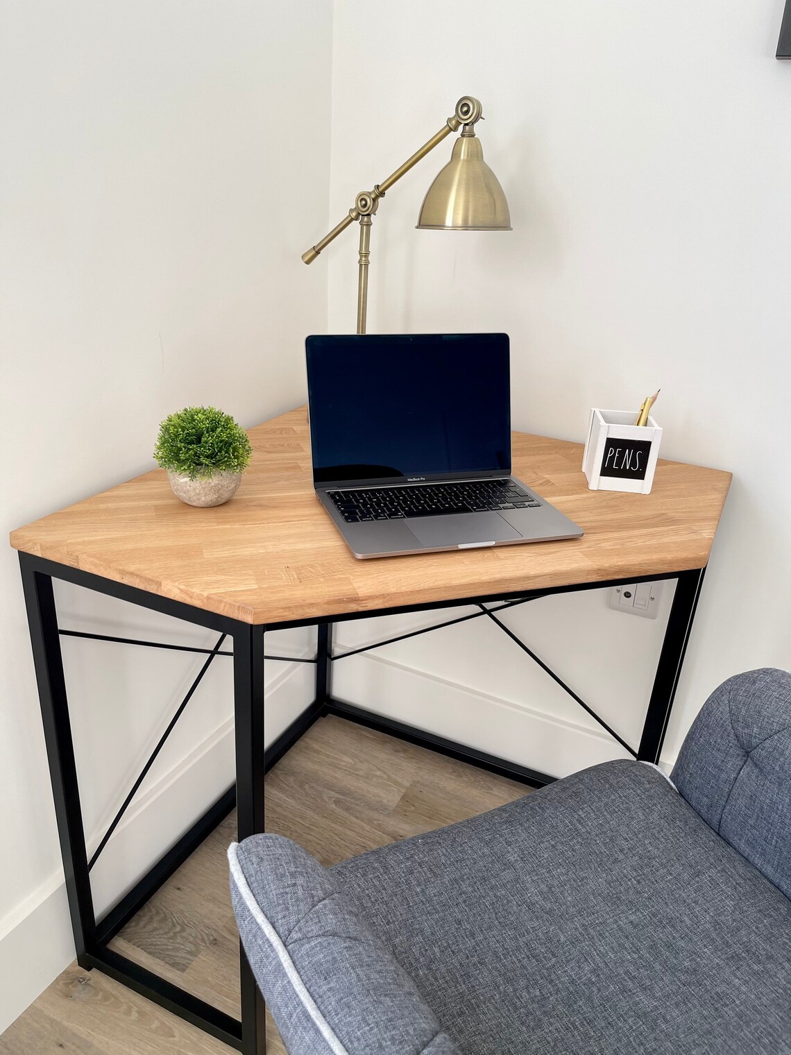 Oak Office Corner Desk - Etsy UK