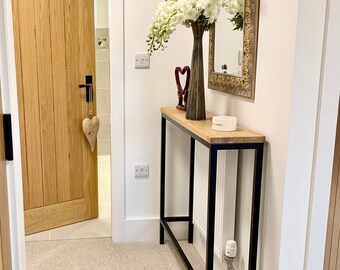 Oak Radiator Console Table Hand Made to Order 2 Leg - Etsy UK