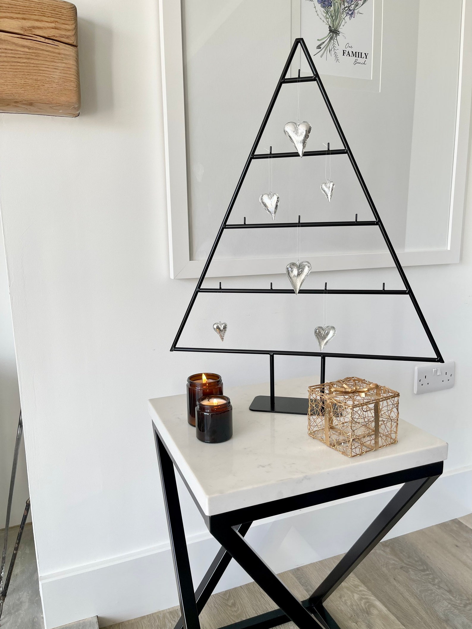 Christmas Tree Standing Metal Ornament Decoration Table Top - Etsy UK