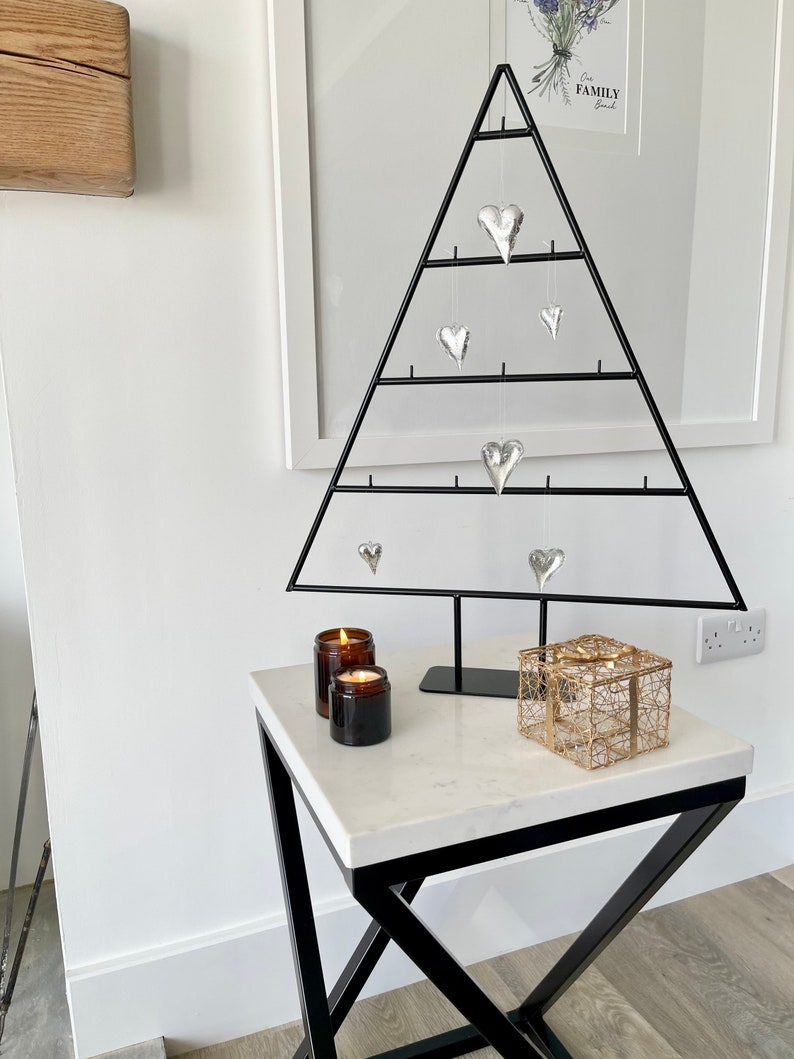 Christmas Tree Standing Metal Ornament Decoration Table Top - Etsy