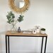 Landon Oak Metal Console Table - Etsy UK
