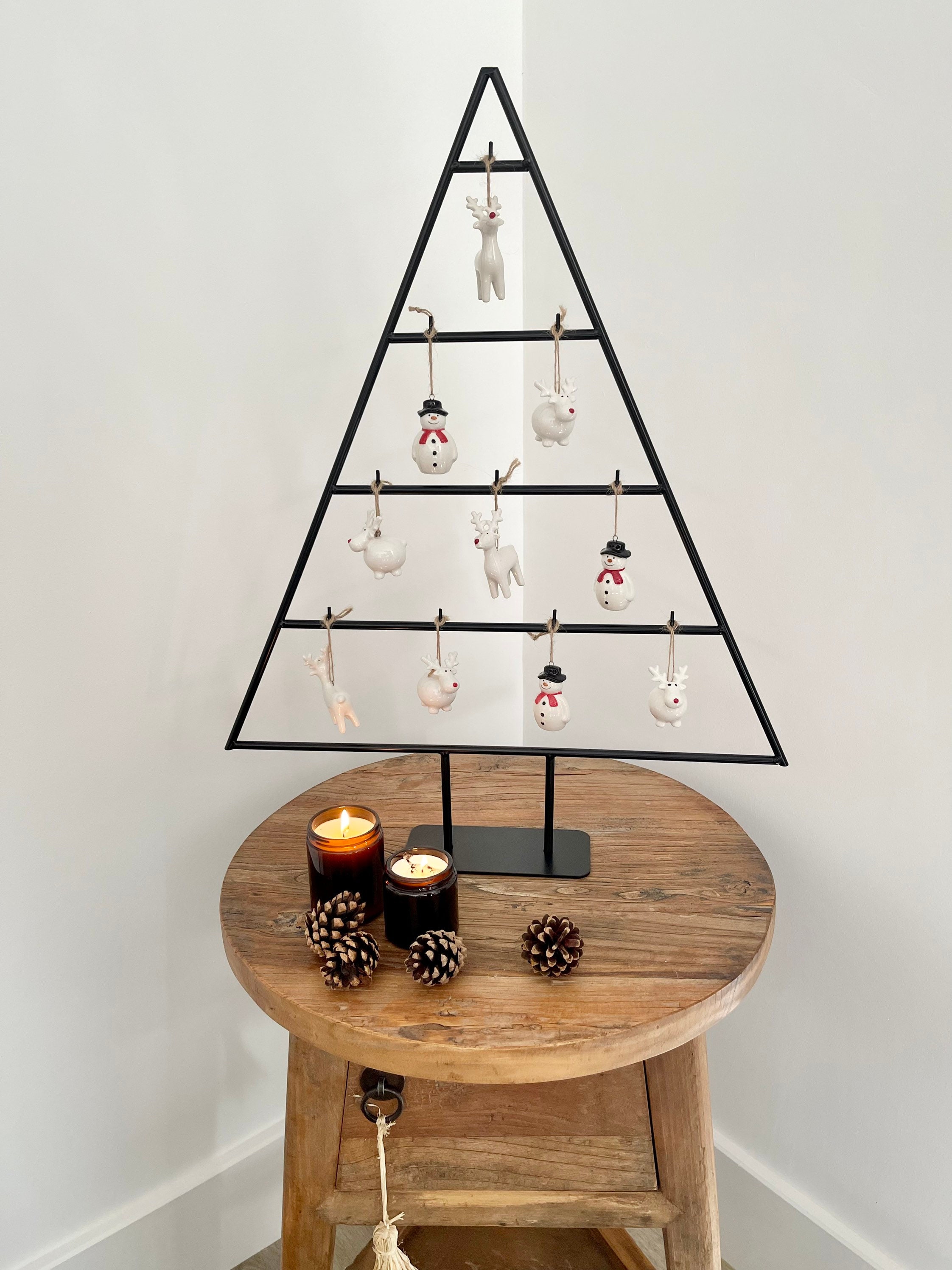 Christmas Tree Standing Metal Ornament Decoration Table Top - Etsy UK