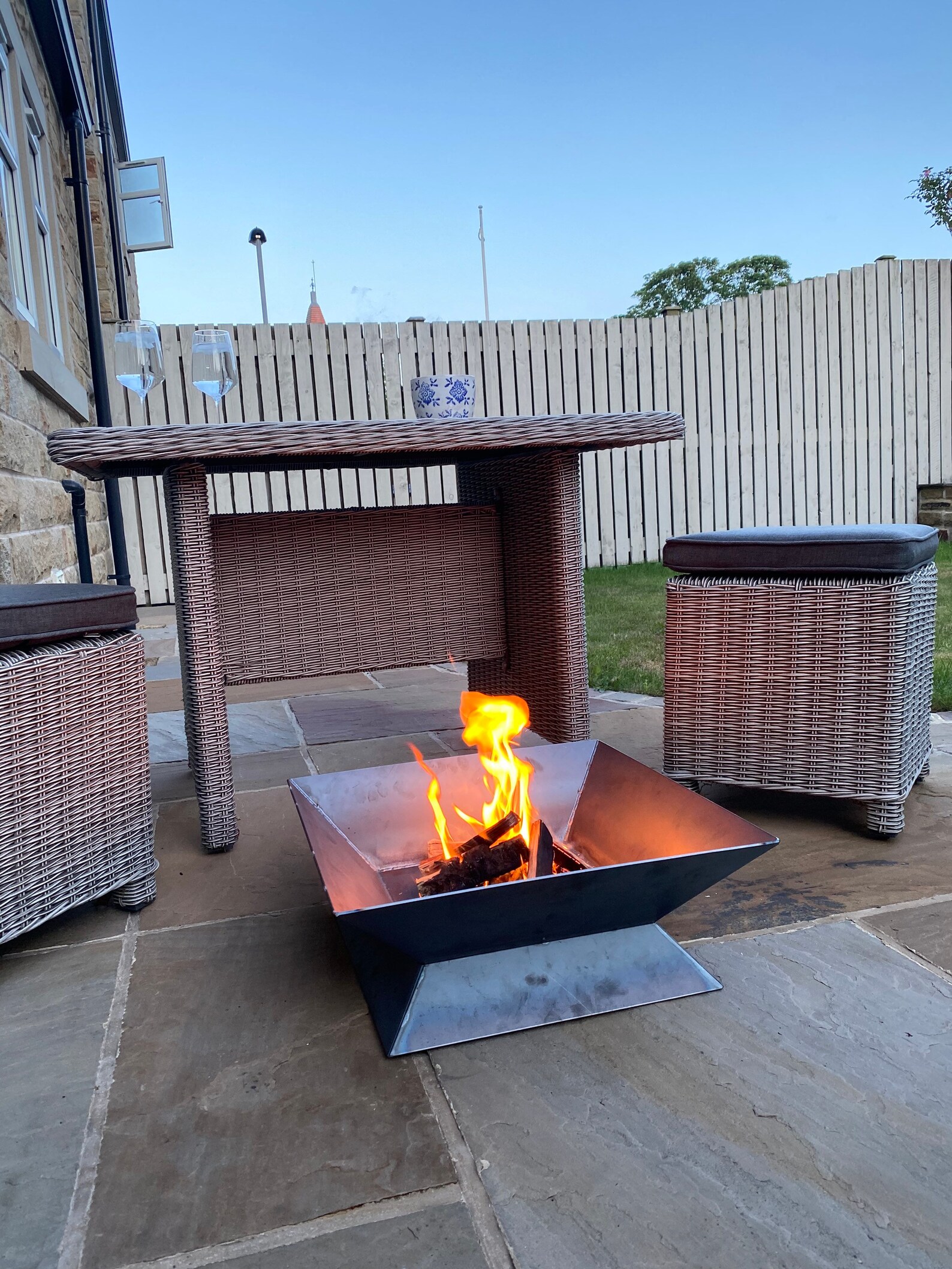 Mini Pyramid Fire Pit Handmade Fire Bowl Outdoor Patio - Etsy