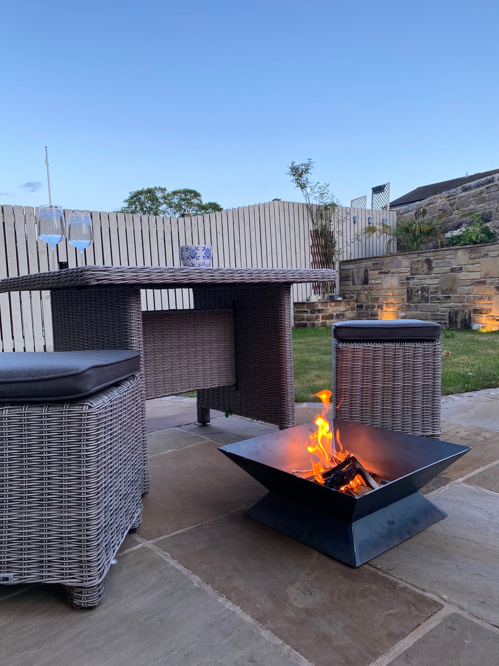 Mini Pyramid Fire Pit Handmade Fire Bowl Outdoor Patio - Etsy