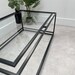 Thea Glass Metal Coffee Table Black - Etsy UK