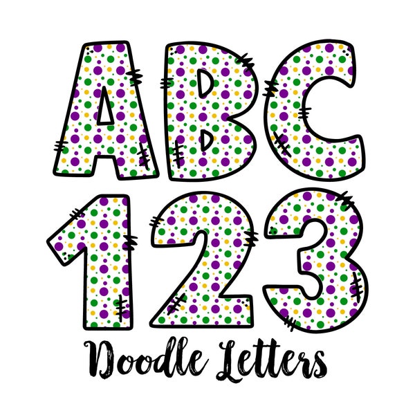 Mardi Gras Font Letters - Etsy