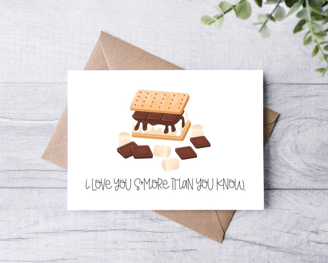 Anniversary Card, Printable Card, I Love You Smore, Valentine's Day ...