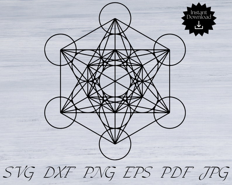 Geometric SVG, Sacred Geometry Svg, Metatron Cube Svg, Spiritual Svg ...