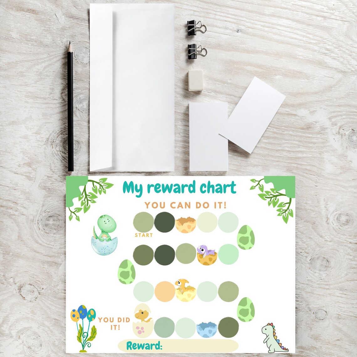 Printable Dinosaur Reward Chart, Kids Reward Chart, Kids Chore Chart ...
