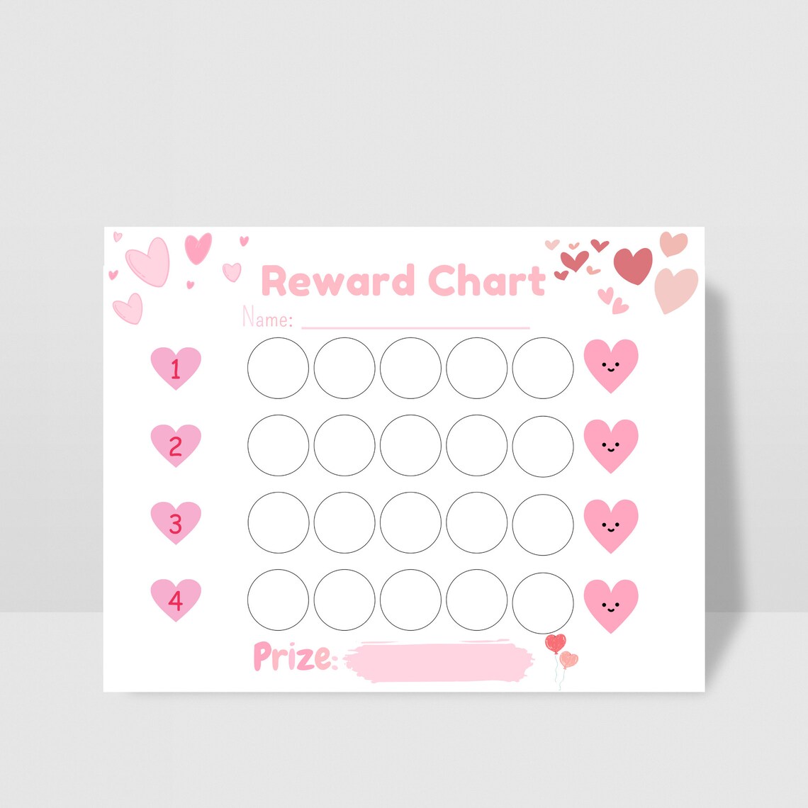 Printable Reward Chart for Girl, Kids Reward Chart, Chore Chart ...