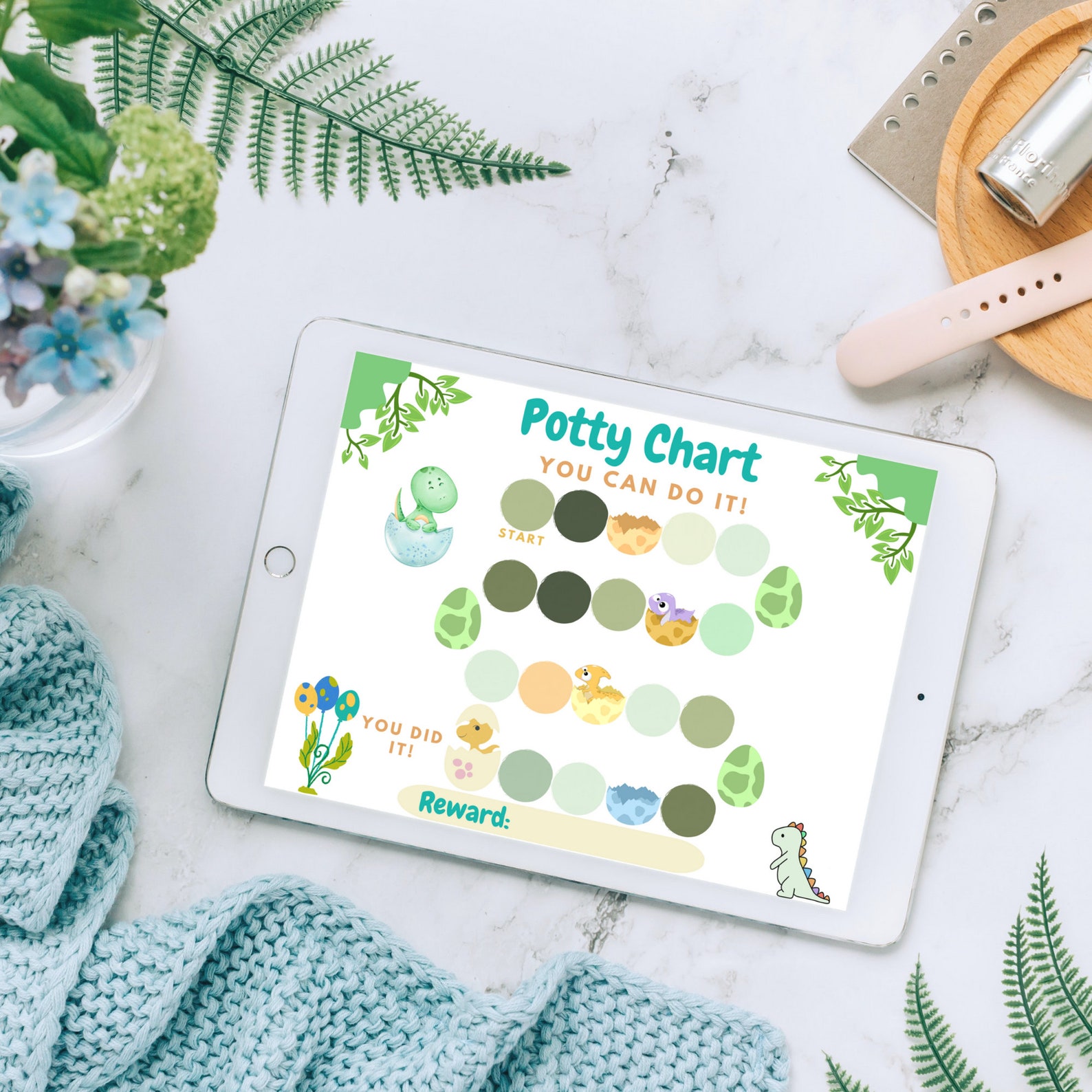 Printable Dinosaur Potty Training Chart, Kids Reward Chart, Potty ...