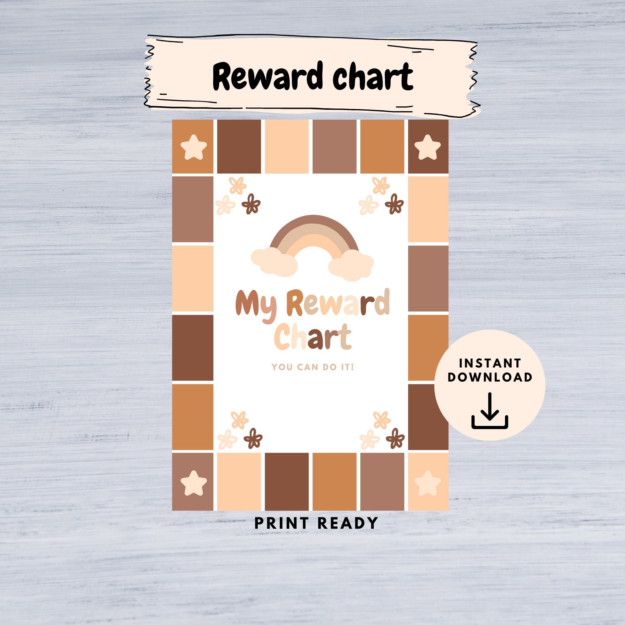 Kids Reward Chart, Printable Reward Chart, Kids Chore Chart, Toddler ...