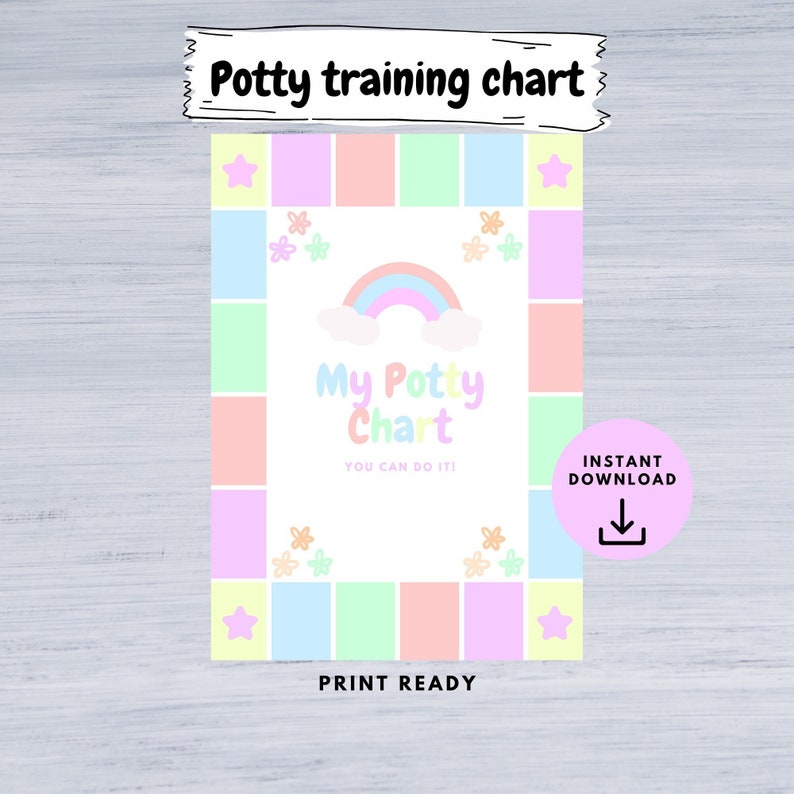 Printable Potty Training Chart, Reward Chart, Toddler Rewards Chart ...