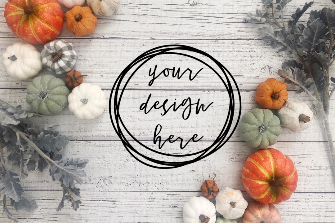 Fall Background Mockup Flat Lay Autumn Mock Fall Themed - Etsy