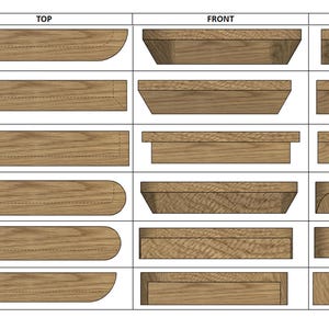 H03 Line Wooden Handles, Solid Oak, L-shape Ends, Long Cabinet Pulls ...