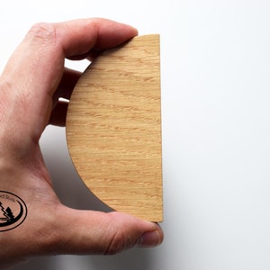 Wooden Half Circle Handles, Wood Drawer Knobs, Oak Half Moon Handle, Circle Cabinet Pulls ...