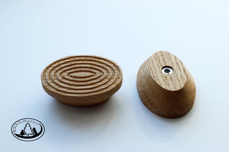 Wooden Oval Handles, Wood Engraving Pattern, Wood Drawer Knobs, Oak ...