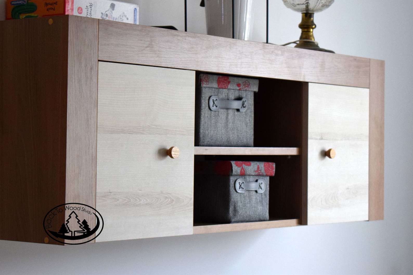 Small Wooden Round Handles Wood Drawer Knobs Oak Circle | Etsy