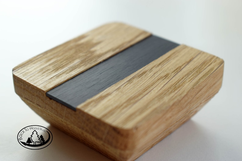Wooden Square Handles With Single Black Decor Wood Drawer - Etsy