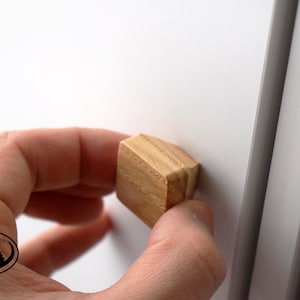 Small Wooden Square Handles, Wood Drawer Knobs, Oak Square Handle ...
