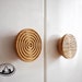 Wooden Round Handles With Single Gray Decor, Wood Drawer Knobs, Oak ...