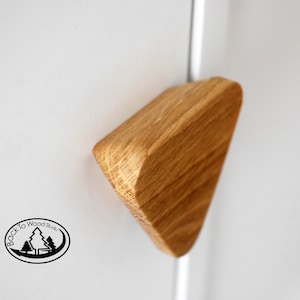 Wooden Triangular Handles, Wood Drawer Knobs, Oak Triangle Handle ...