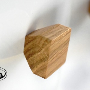 Small Wooden Square Handles, Wood Drawer Knobs, Oak Square Handle ...
