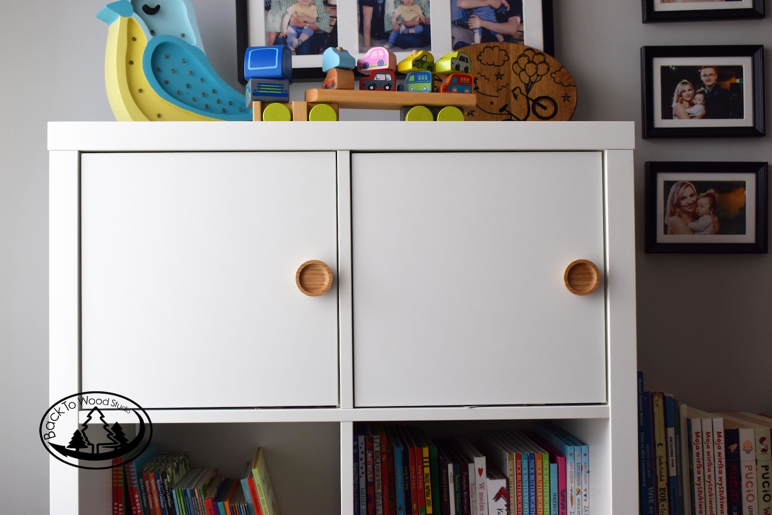 Wooden Round Concave Knobs Wood Drawer Knobs Oak Circle - Etsy