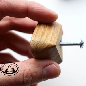 Wooden Triangular Handles, Wood Drawer Knobs, Oak Triangle Handle ...