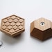 Wooden Hexagonal Handles, Engraved Honeycomb Pattern, Wood Drawer Knobs ...