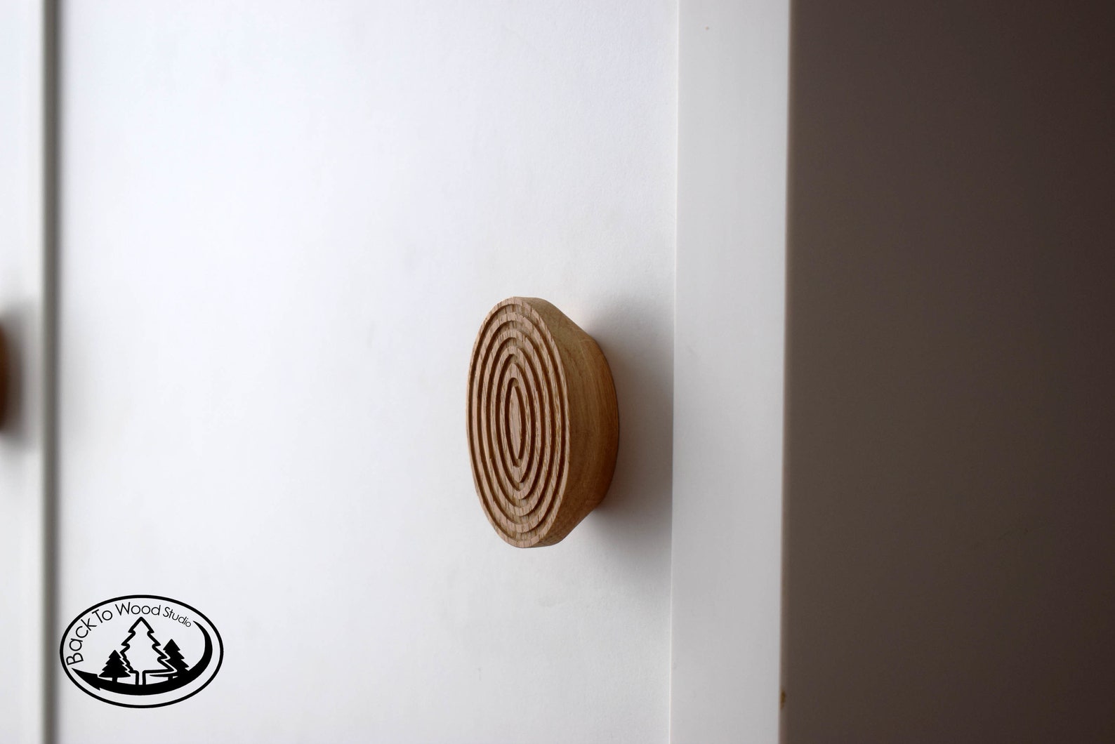 Wooden Oval Handles, Wood Engraving Pattern, Wood Drawer Knobs, Oak ...