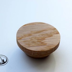 Wooden Round Handles, Wood Drawer Knobs, Oak Circle Handle, Wardrobe ...