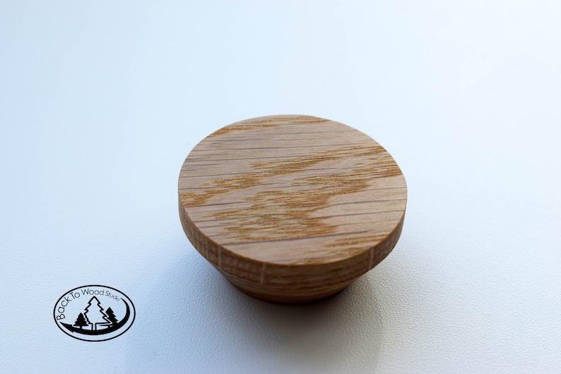 Wooden Round Handles Wood Drawer Knobs Oak Circle Handle - Etsy