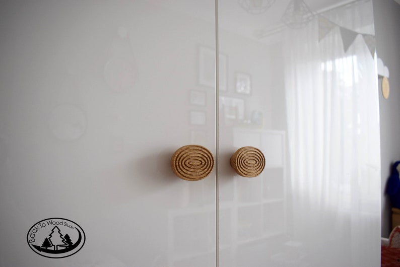Wooden Oval Handles, Wood Engraving Pattern, Wood Drawer Knobs, Oak ...