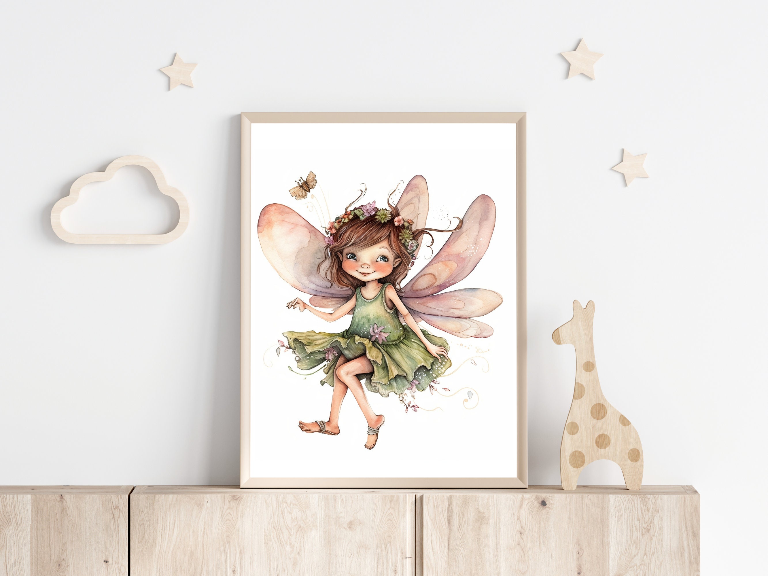 Fairy Watercolor Art Nursery Fairy Print Nursery Wall Art Fairy Nursery ...