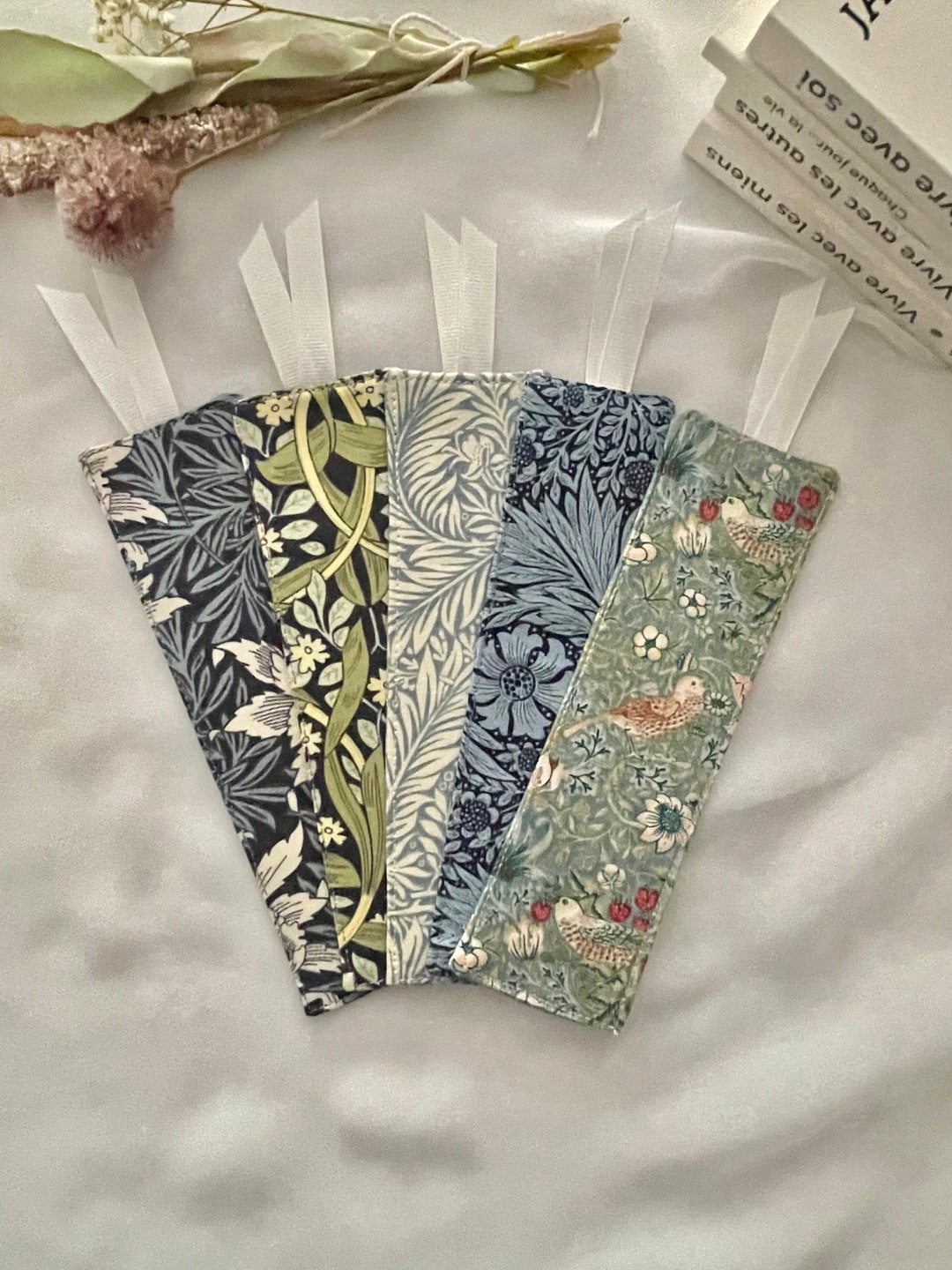 William Morris Bookmark/ Cotton Fabric Bookmark, Washable - Etsy