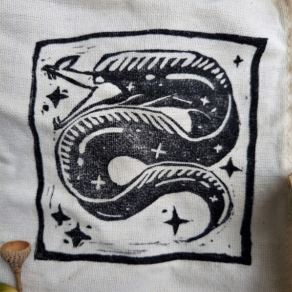 Star Eater Block Print Patch - Etsy